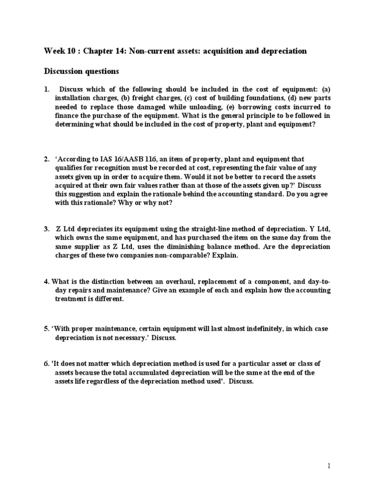 Week 10 Tutorial Questions Download Free Pdf Depreciation Debits And Credits