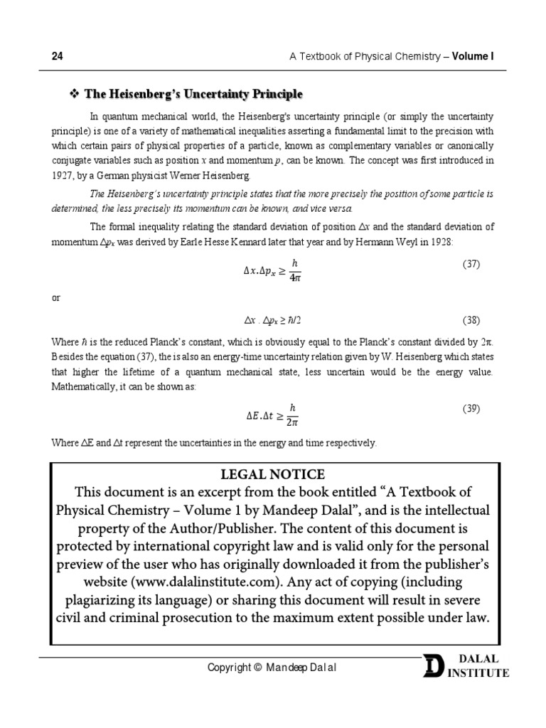The Heisenbergs Uncertainty Principle | PDF | Uncertainty Principle ...