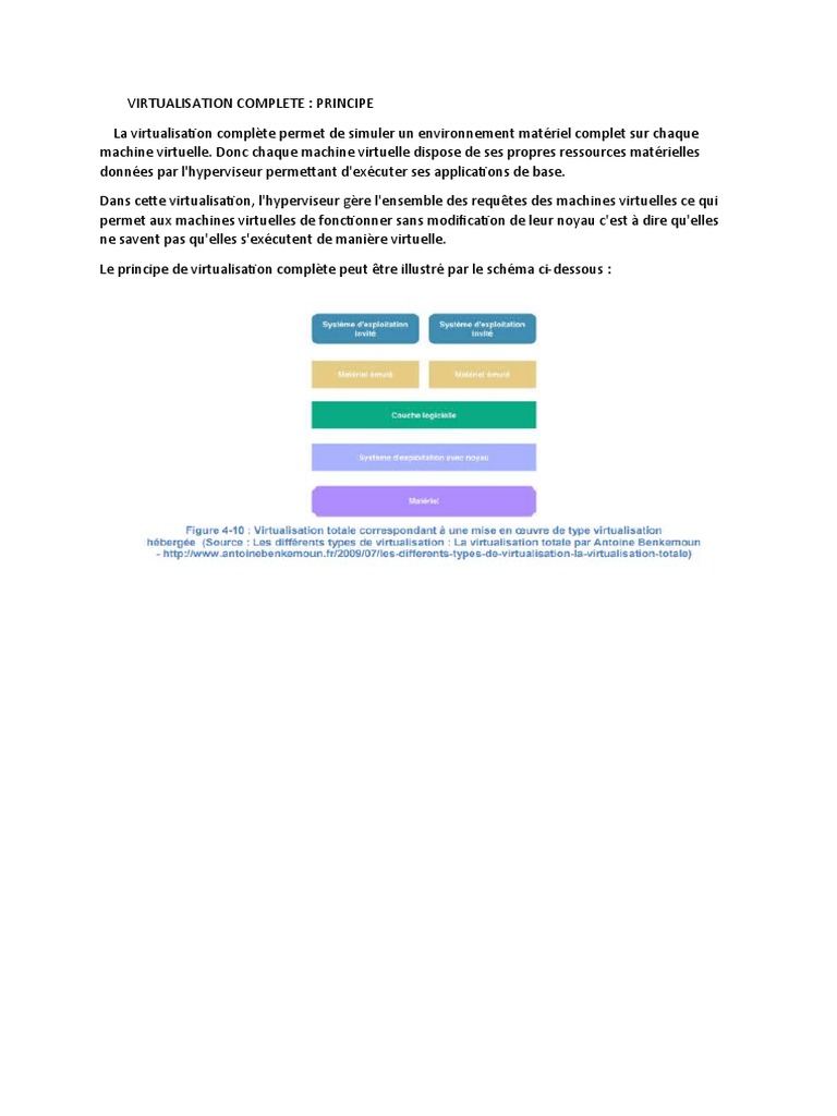 Principe de la Virtualisation Complète | PDF