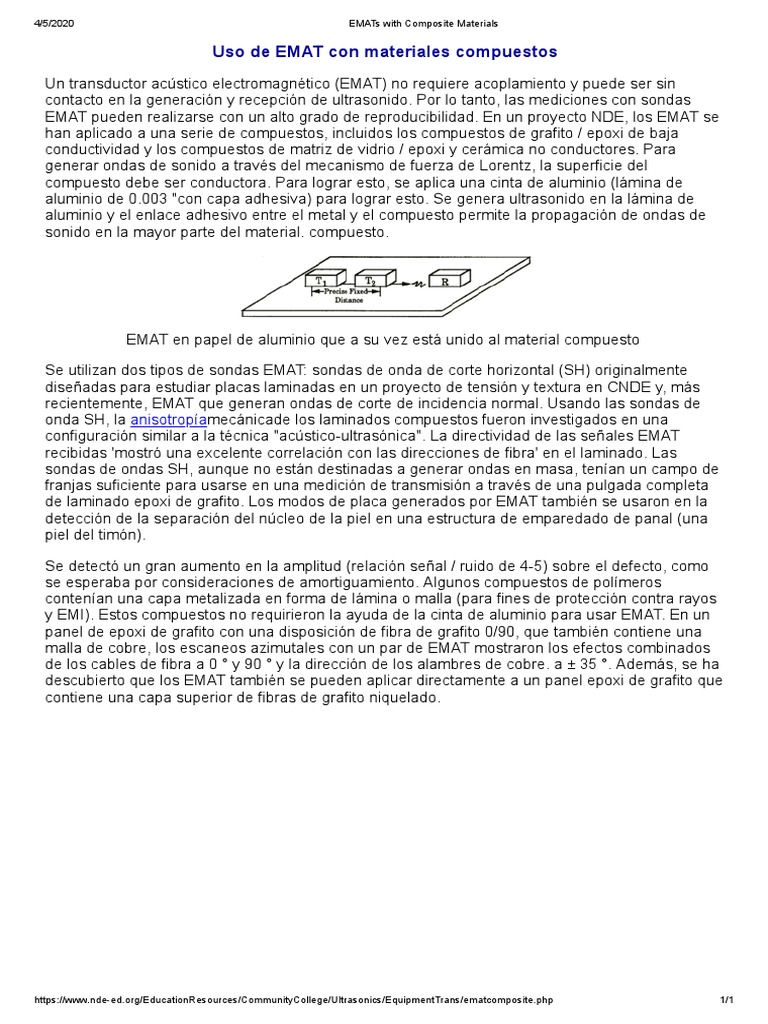 EMATs With Composite Materials | PDF | Ultrasonido | Olas