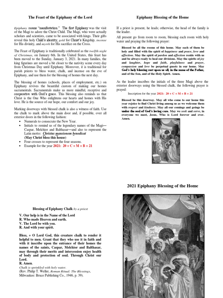 Epiphany Blessing of The Home | PDF | Biblical Magi | Christian Worship And Liturgy