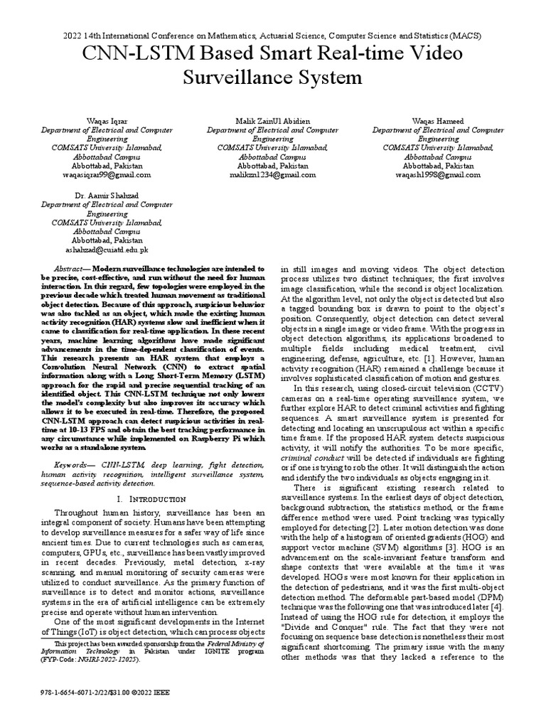 CNN LSTM | PDF | Deep Learning | Cognitive Science