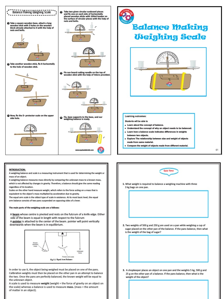 Balance Making - Weighing Scale | PDF | Weighing Scale | Weight