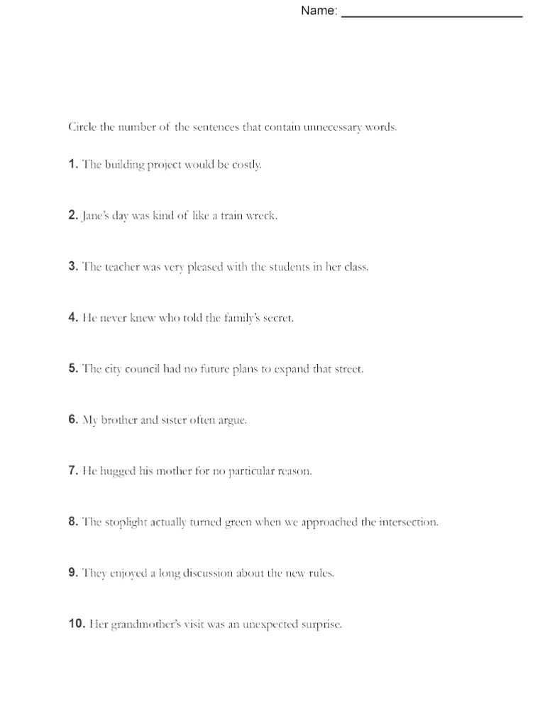 Unnecessary Words | PDF