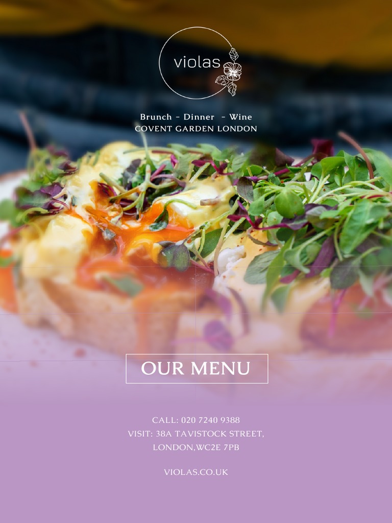 Violas Menu | PDF | Food And Drink | Cuisine