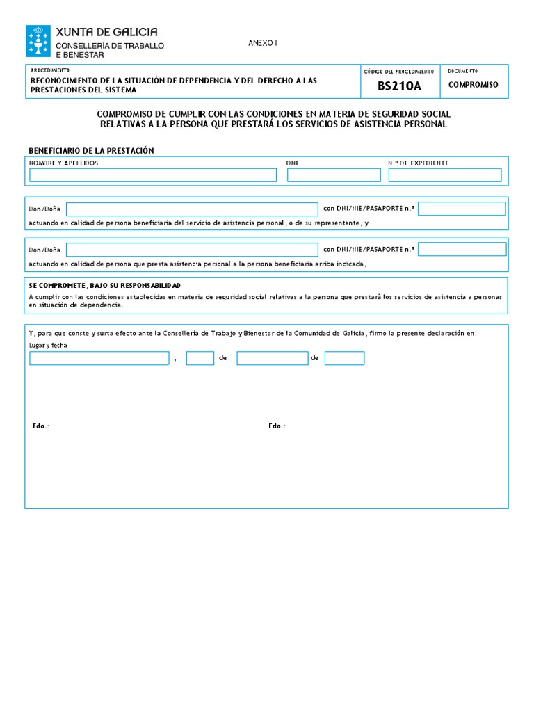 Solicitud Dependencia y Prestaciones | PDF | Condicion cronica | Trabajo Social