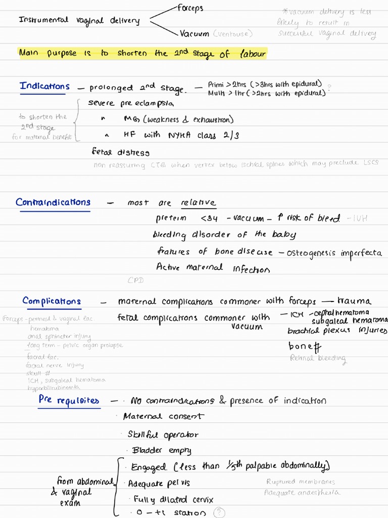 Instrumental Vaginal Delivery | PDF
