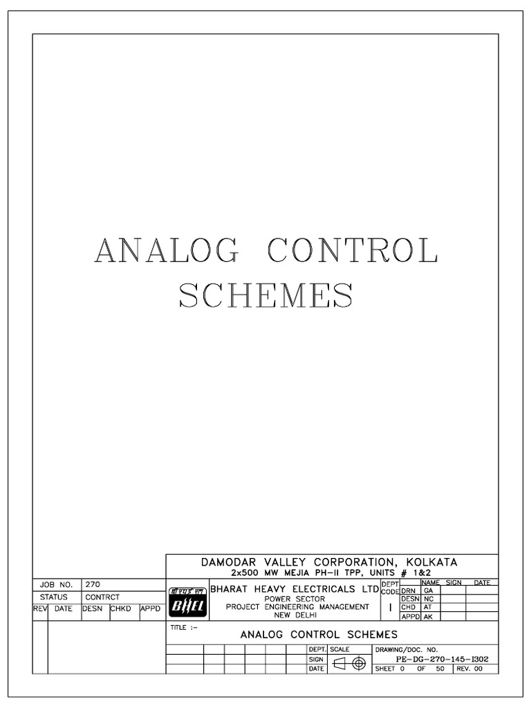 Analog Control Scheme Control & Instrumentation - ACS | PDF
