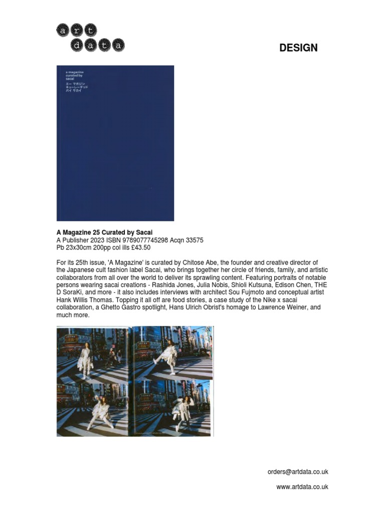 A Magazine 25 - Curated by Sacai | PDF