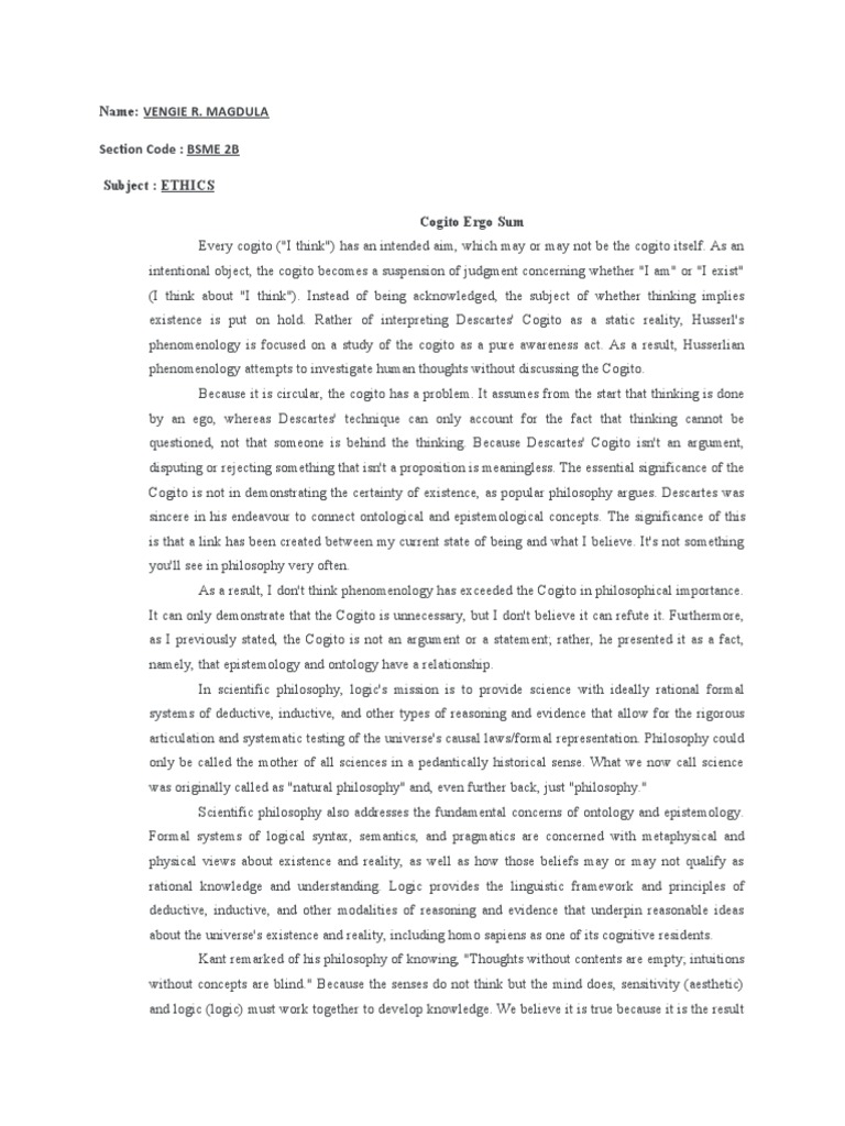 Intro To Philo 3 | PDF | Reason | Logic