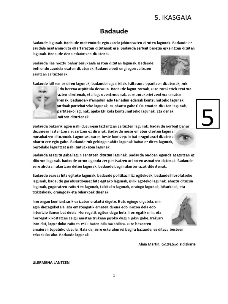 Ikasgaia Badaude: Ulermena Lantzen | PDF