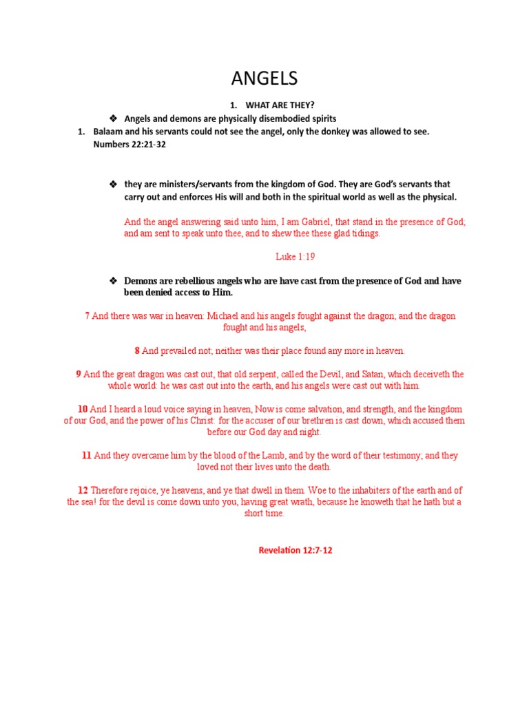 ANGELS | PDF | Angel | Satan