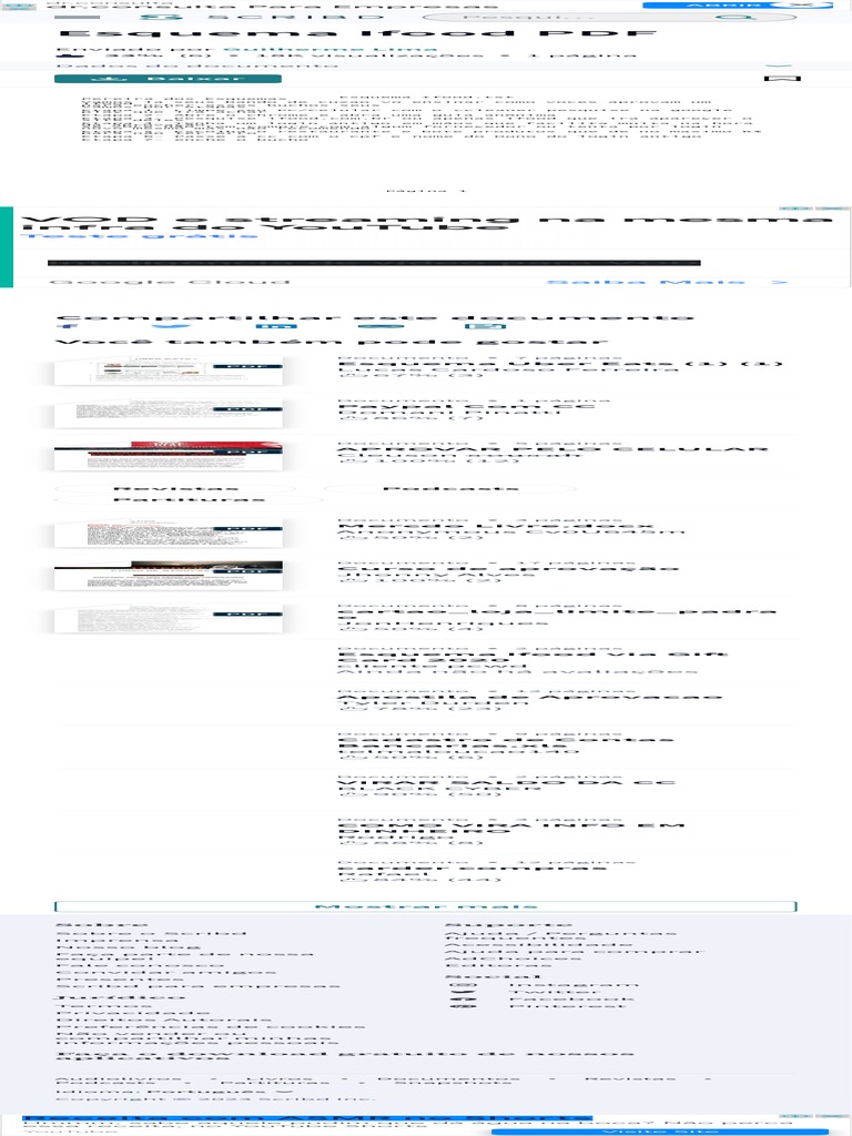 Esquema Ifood PDF | Download grátis PDF | Facebook | Internet