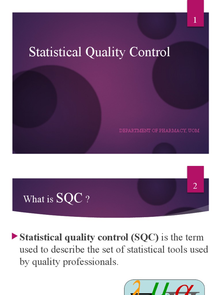 Statistic Quality Control | Download Free PDF | Evaluation Methods | Quality