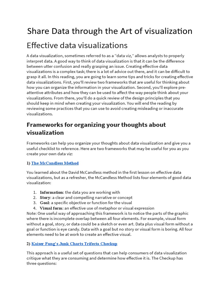 Share Data Through The Art of Visualization | PDF | Chart | Scatter Plot