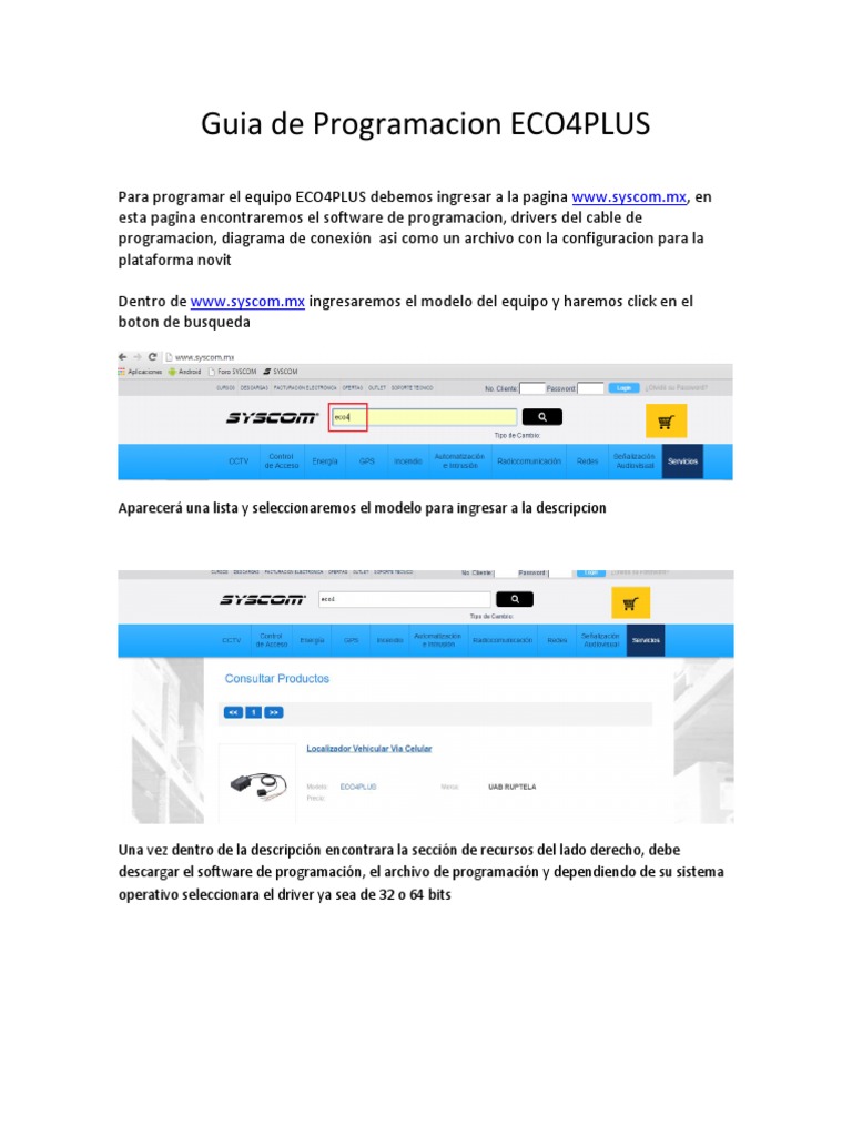 Guia de Programacion ECO4PLUS | PDF | Informática
