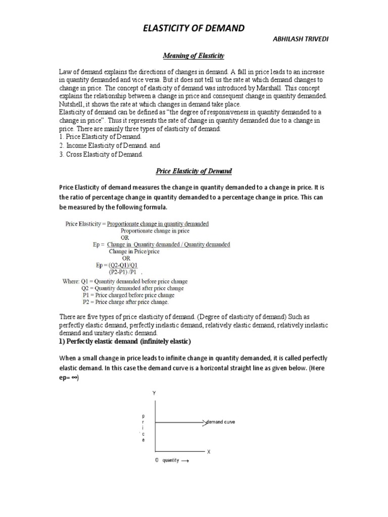 Elasticity of Demand | PDF | Demand | Price Elasticity Of Demand