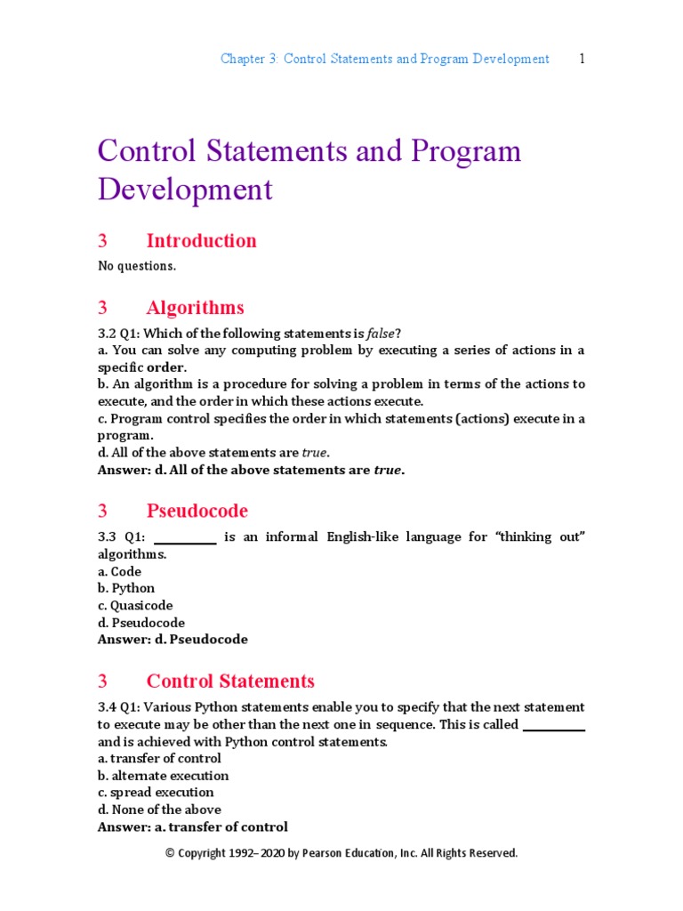 PyCDS 03 ControlStatements | PDF