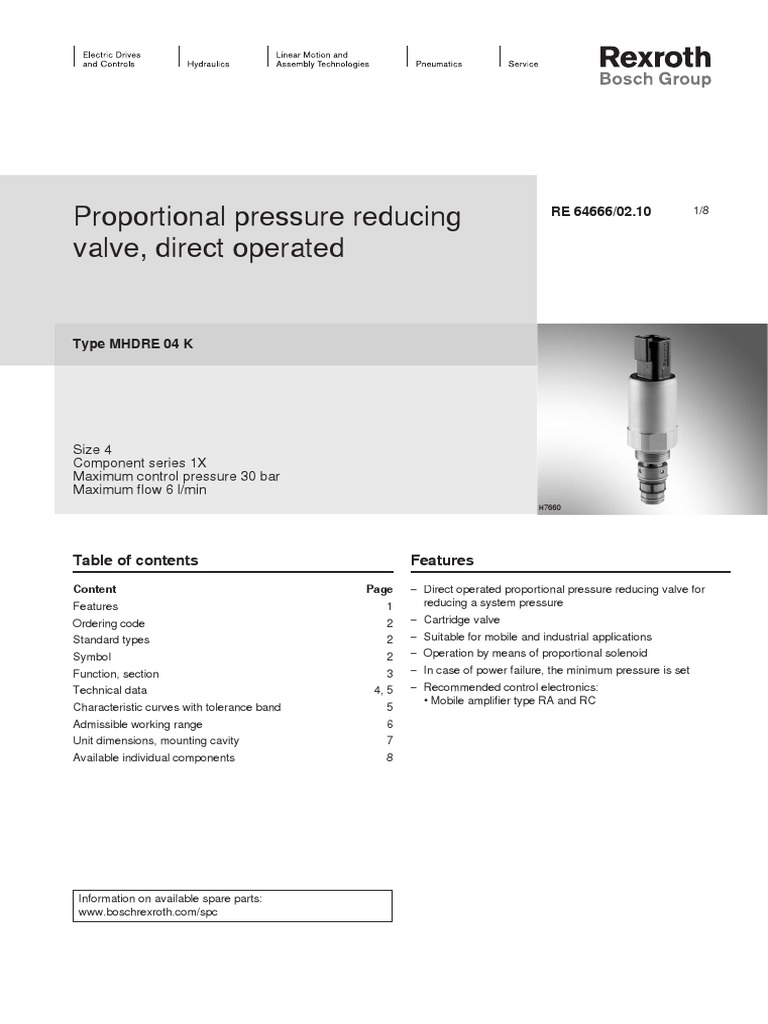 3 - Proportional Pressure Reducing Valve | PDF | Valve | Electrical Engineering