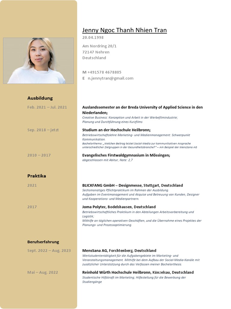 Lebenslauf 2023 | PDF