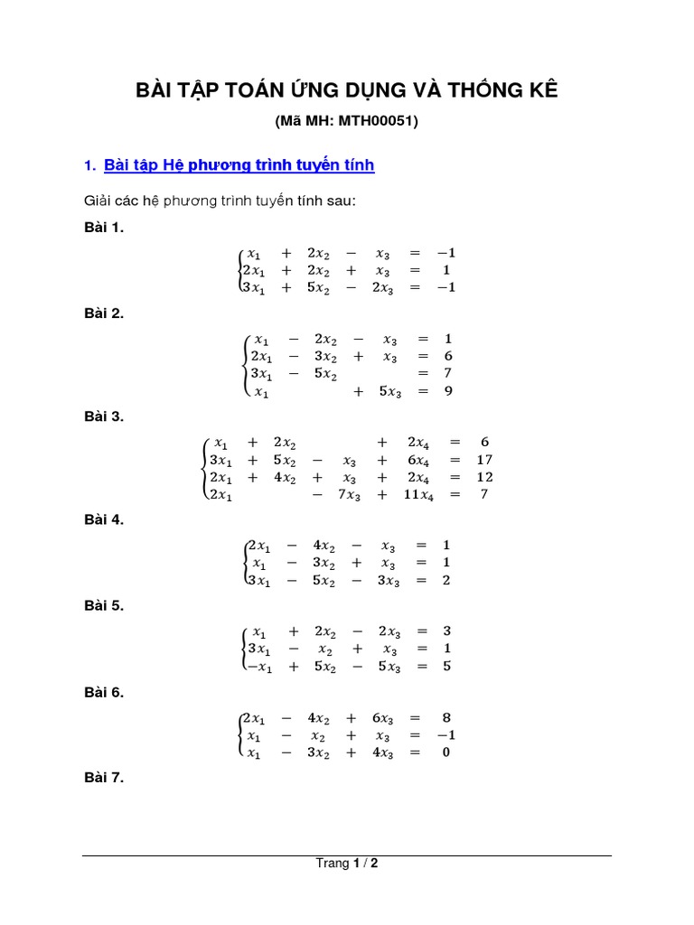 Bai Tap Tuan 1 | PDF