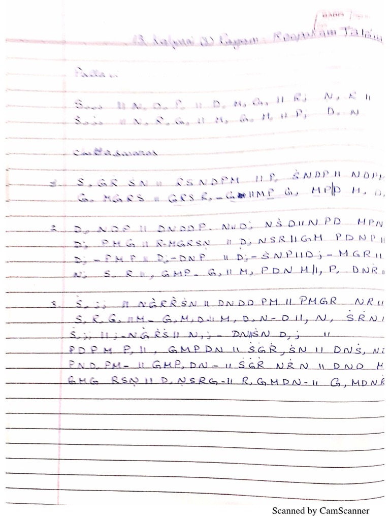 Kalyani Swara Pallavi-3 | PDF