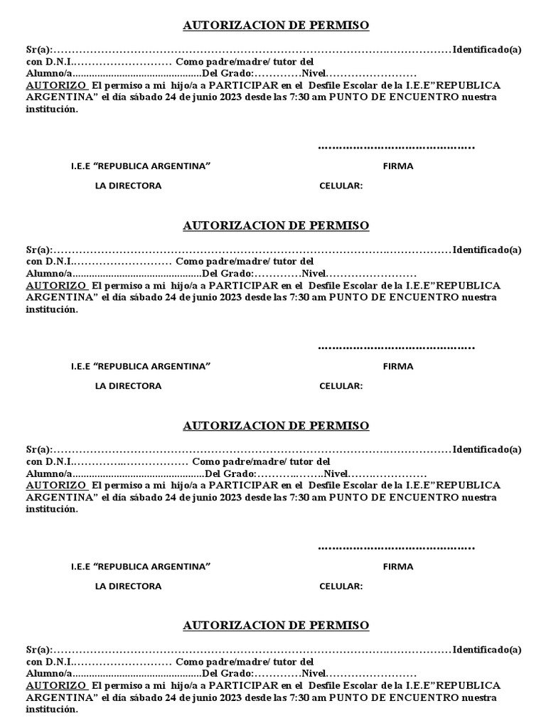 Autorizacion de Permiso | PDF | Control de acceso | Control de acceso a la computadora