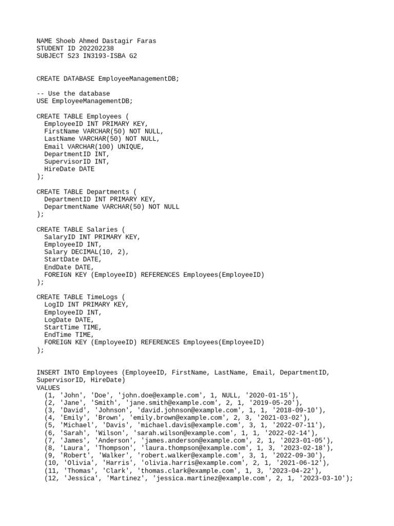 SQL Assignment | PDF | Sql | Software Design SQL Assignment | PDF | Sql | Software Design