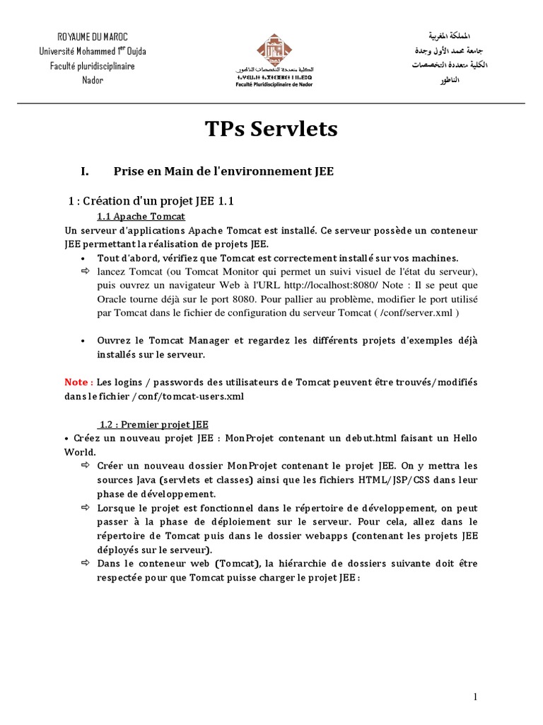 TP Servlets | PDF | Cookie (informatique) | Java (Langage de programmation)