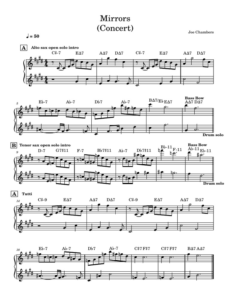 Mirrors (Concert) | PDF | Musical Instruments | Music Technology