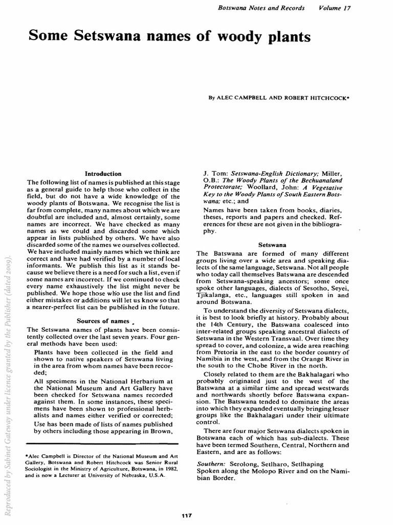 Aja052550590 786 | PDF | Botswana | Plants