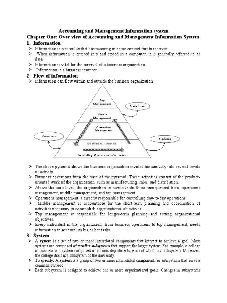 Accounting and Management Information System | PDF | System | Information