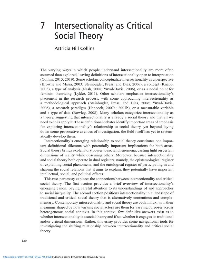 Intersectionality As Critical Social Theory | PDF | Intersectionality ...