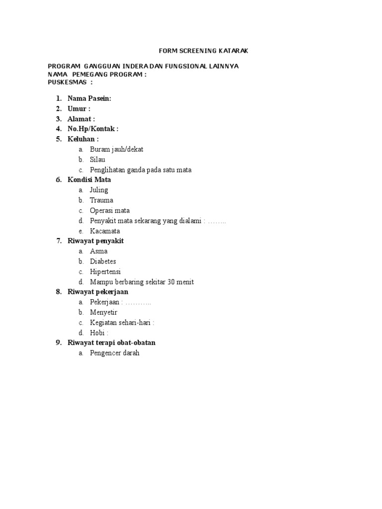 FORM SKRINING KATARAK petugas GIF (3) | PDF