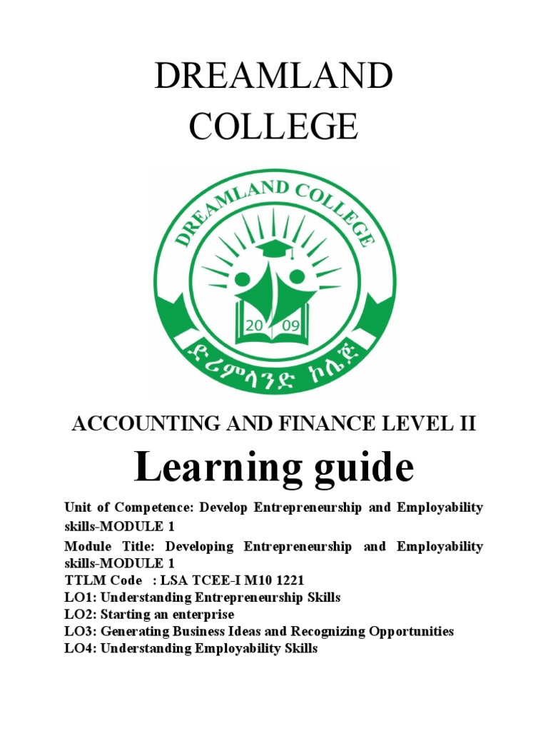 Entrepreneurship and Employability Skill - MODULE - I | PDF ...