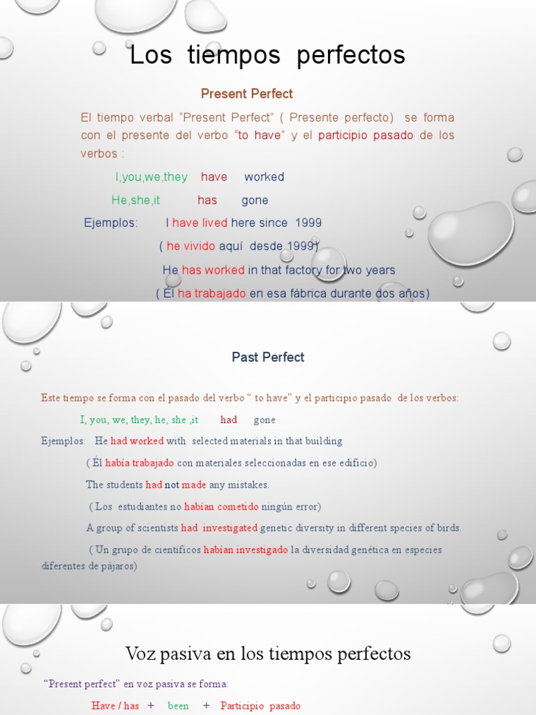 Tiempos Perfectos | PDF | Filosofía | Estudios de idiomas extranjeros