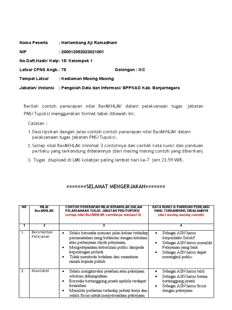 Tugas Latsar Agenda 2 | PDF