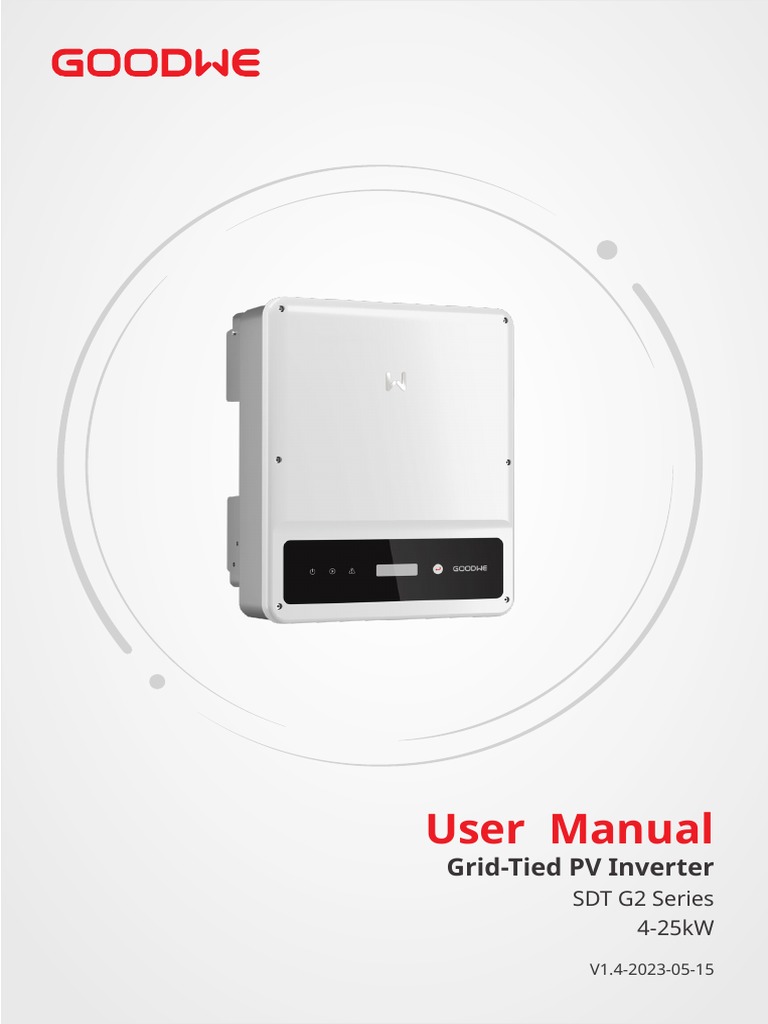 GW SDT g2 User Manual-En | PDF | Electrical Connector | Power Inverter