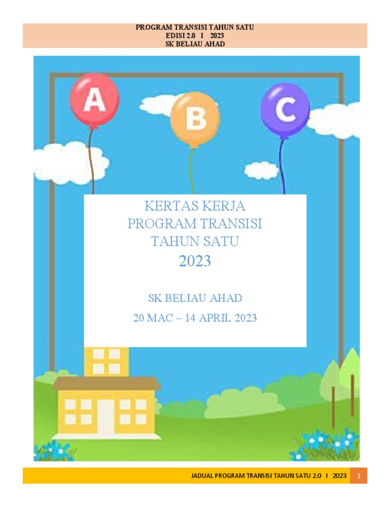 Program Transisi Tahun Satu 2023 | PDF