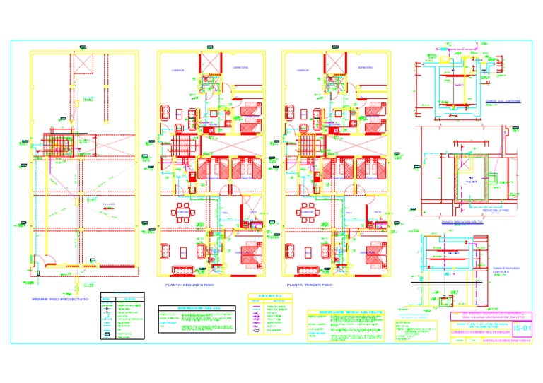 Plano Instalaciones Sanitarias A1 | PDF