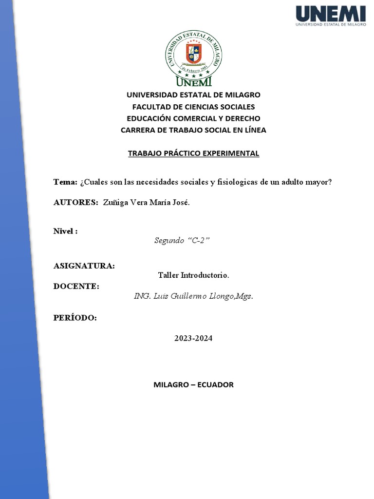 S7-Taller Individual | PDF | Vejez | Adultos