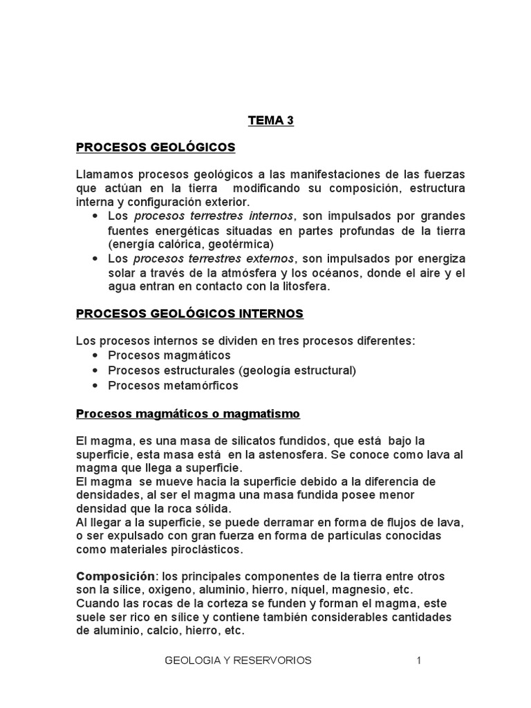Manual Geologia - Tem3 | PDF | Magma | Roca ígnea