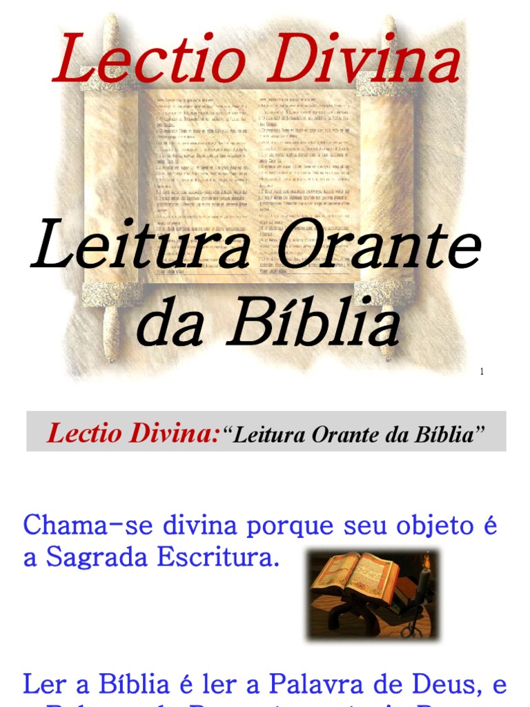 Lectio Divina | Download grátis PDF | Oração | Bíblia