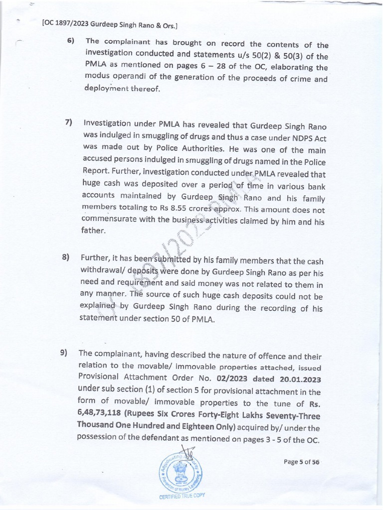 Jagmohan Singh Case Pending - Copy 2 | PDF