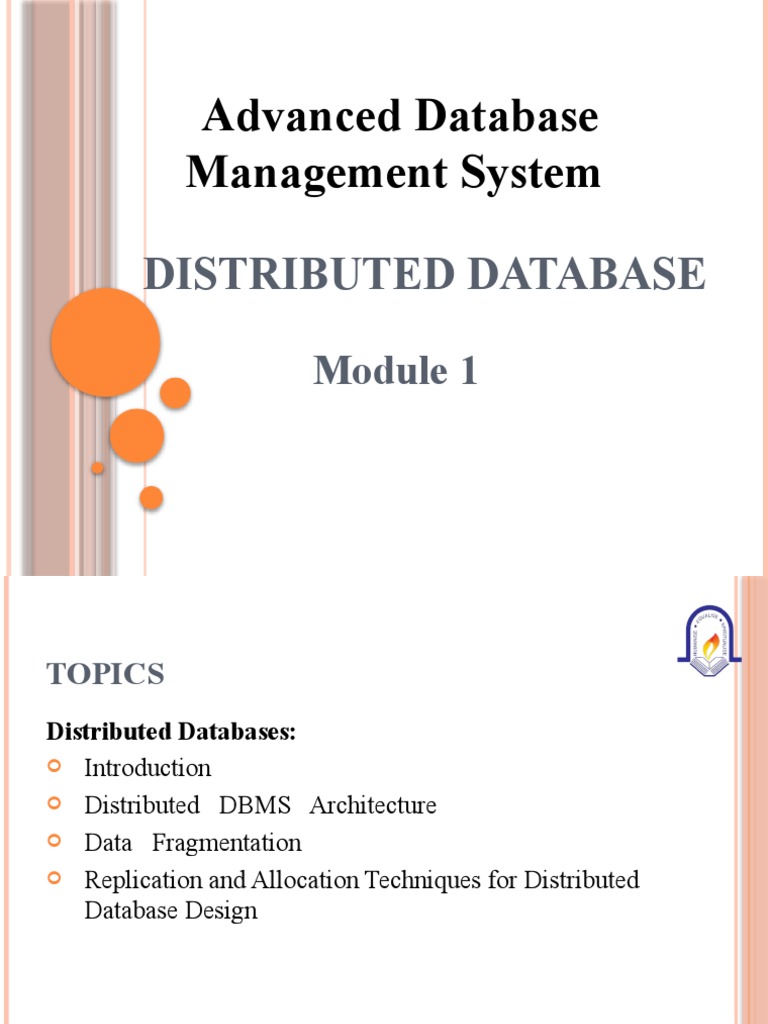 Module 1 | Download Free PDF | Databases | Replication (Computing)