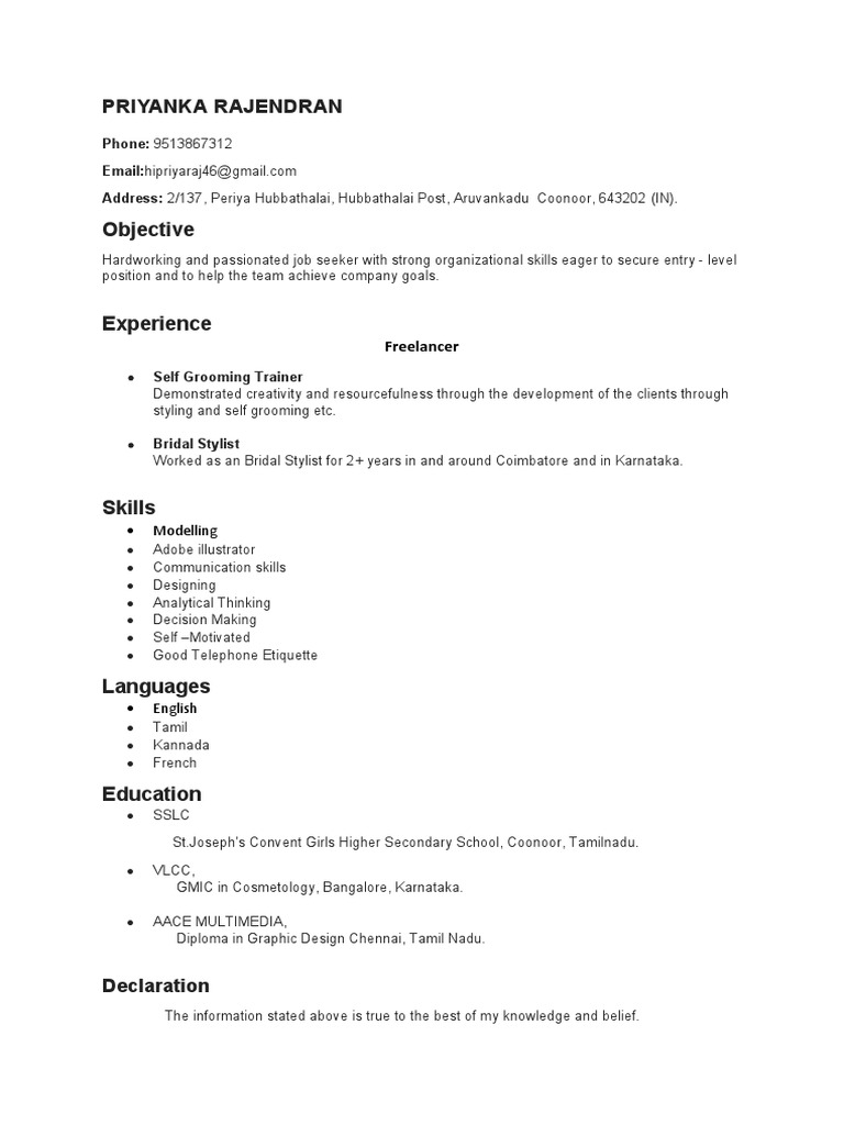 Priyanka Resume | PDF