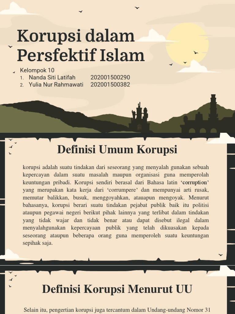 Kel 10 - Korupsi Dalam Perspektif Islam | PDF