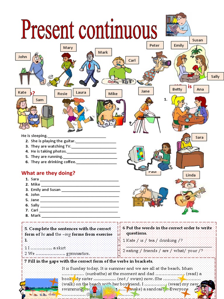 Present Continuous | PDF