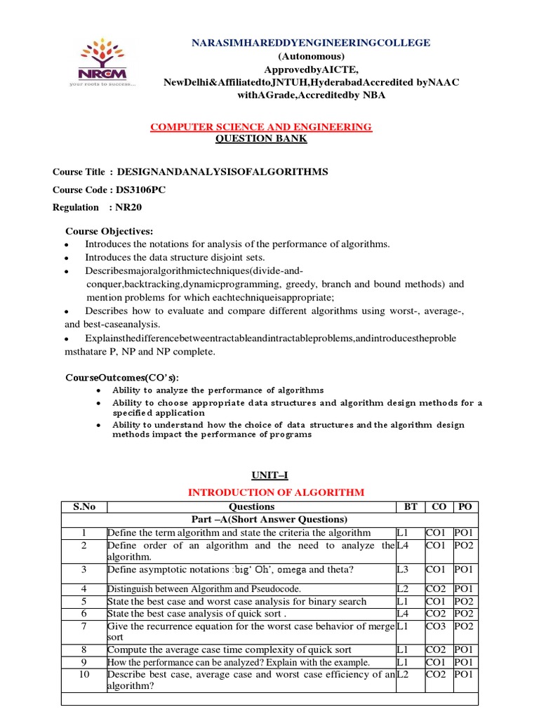 Daa QB | PDF Daa QB | PDF