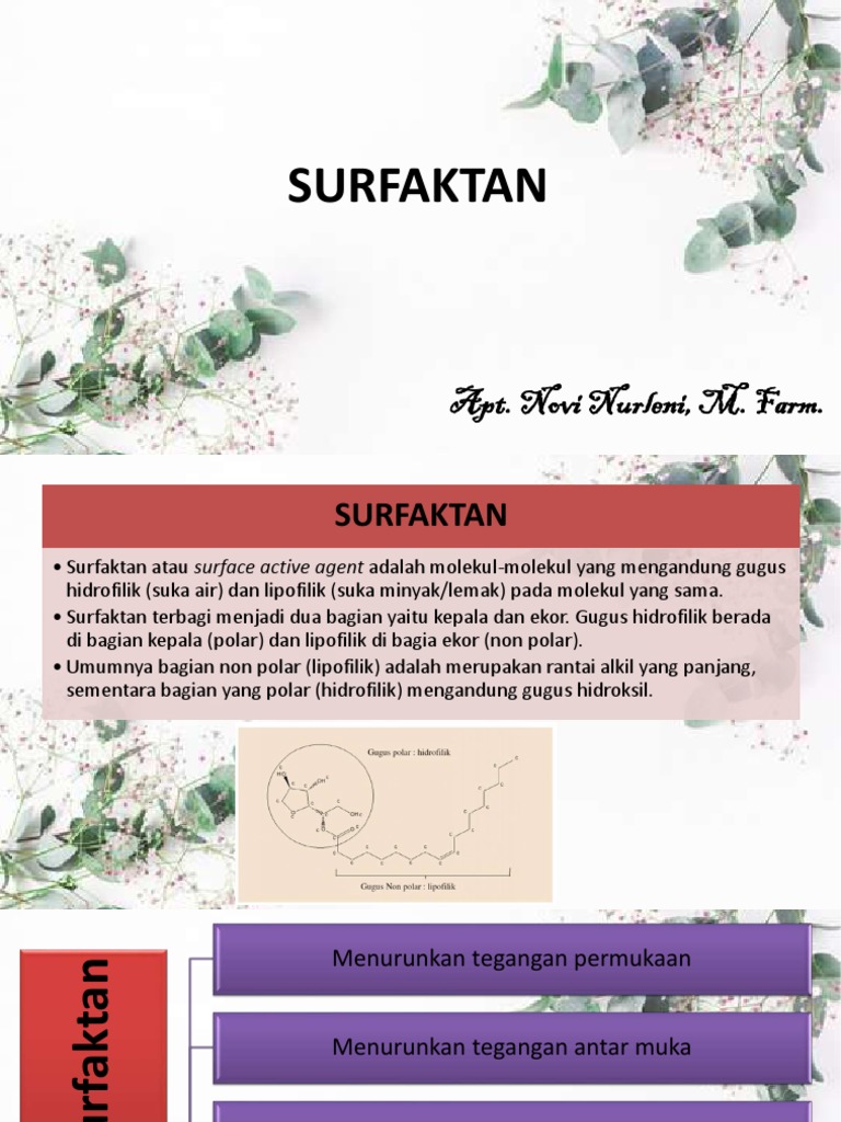 Pertemuan 14, Surfaktan | PDF